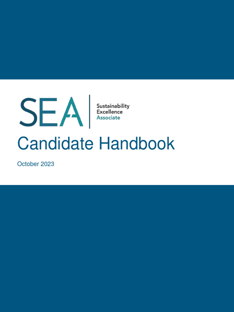 SEA Candidate Handbook 2023 | PDF | Identity Document | Laptop
