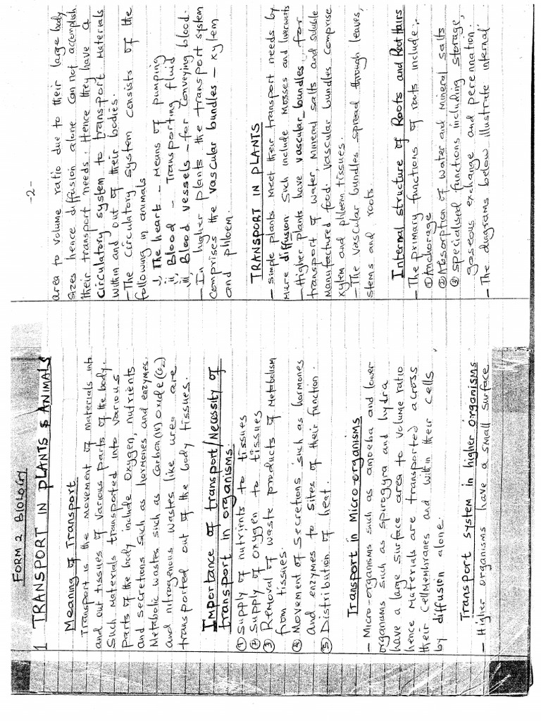 Biology Notes f2 | PDF