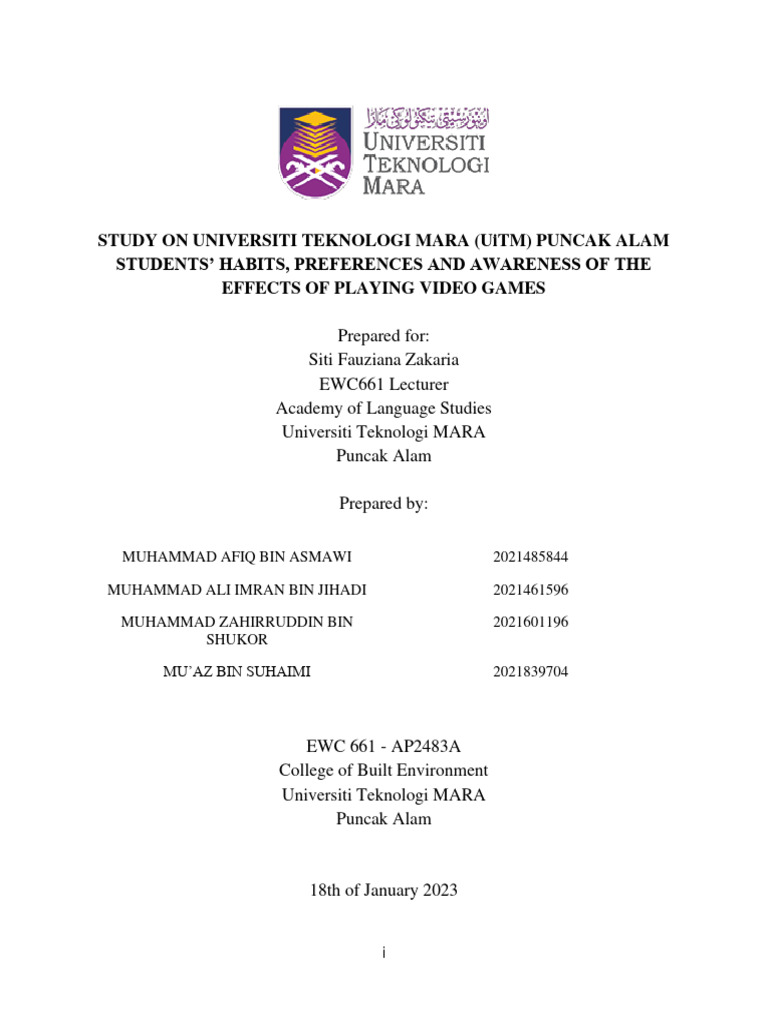 Ewc661 Report Writing | PDF | Survey Methodology | Sampling (Statistics)