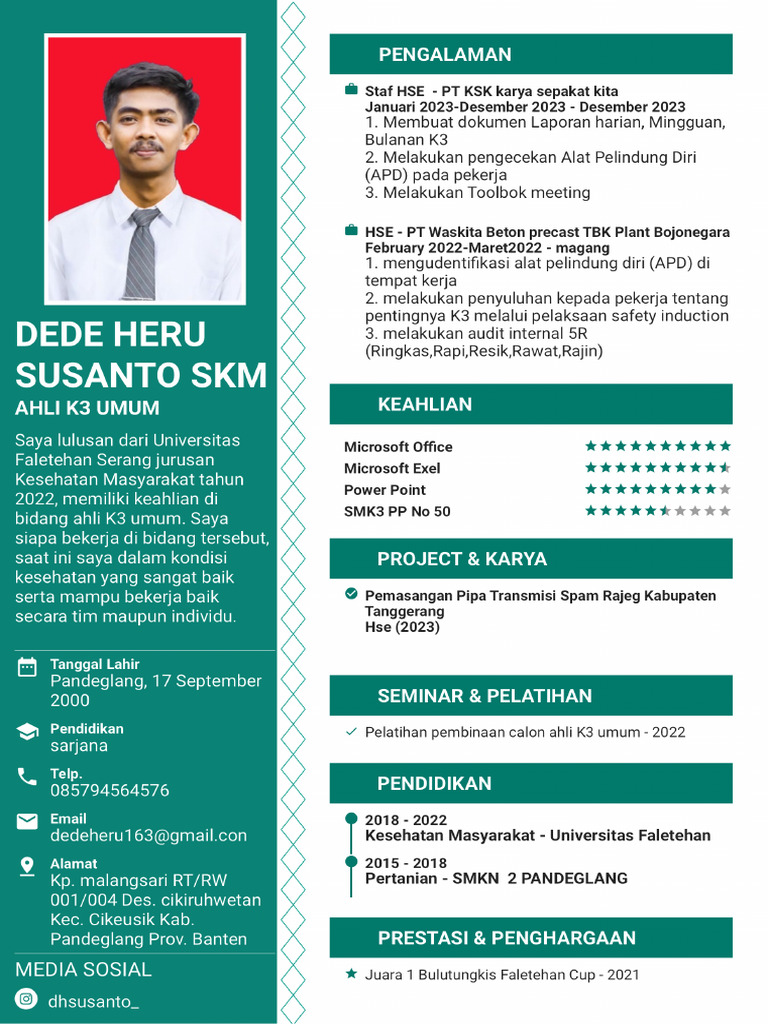 CV Dede Heru Susanto | PDF