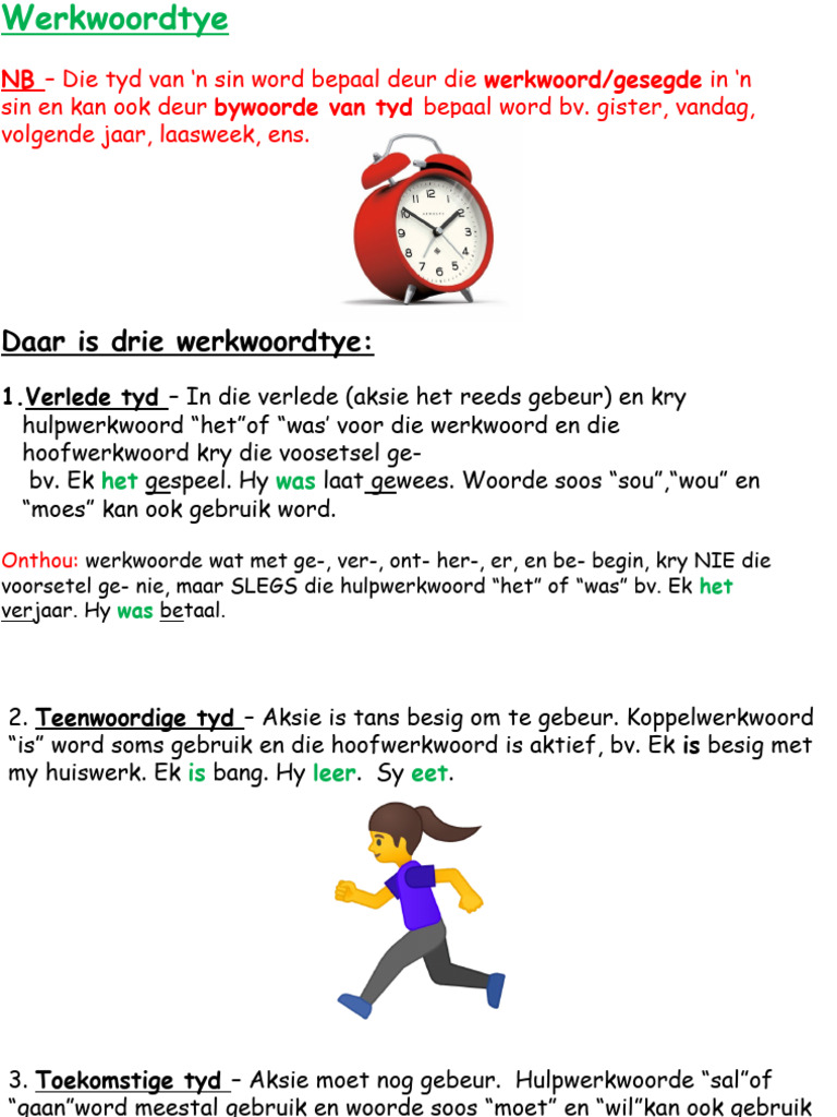 Soorte Werkwoorde | PDF