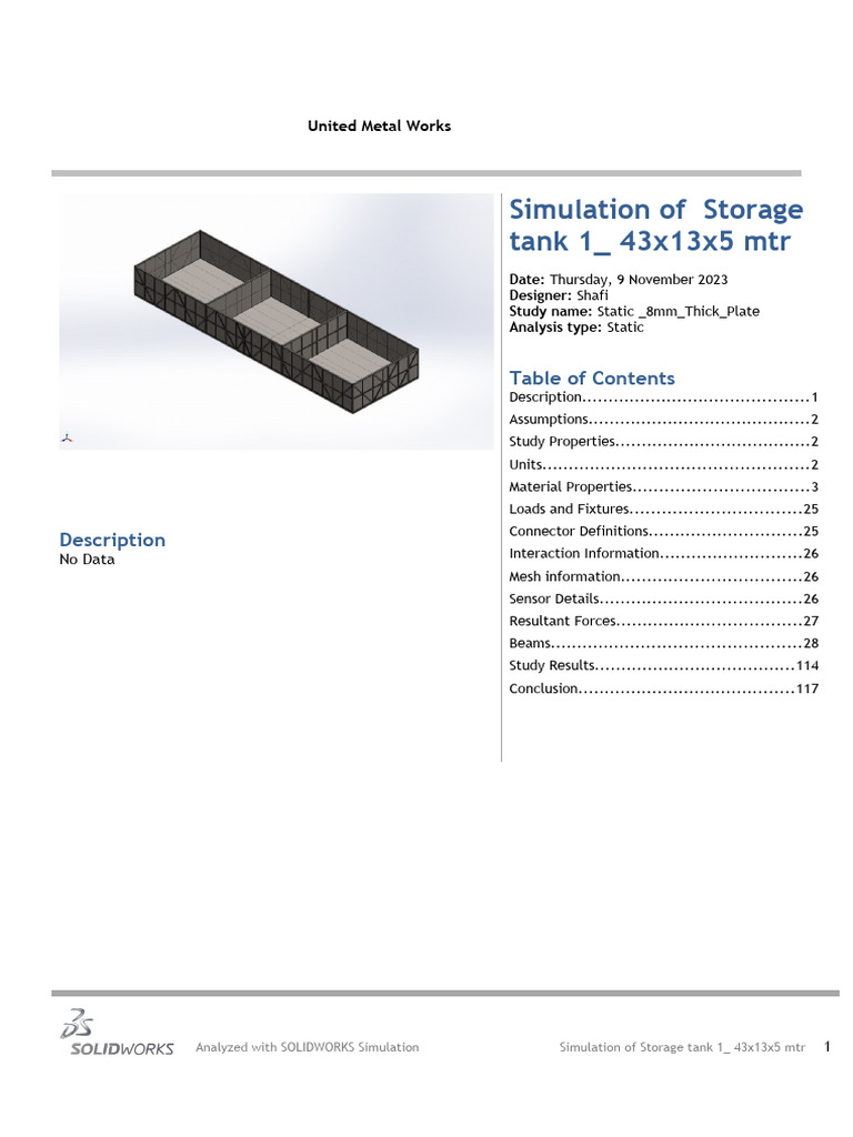 Storage Tank 1 - 43x13x5 Mtr-Static - 8mm - Thick - Plate-3 | PDF ...