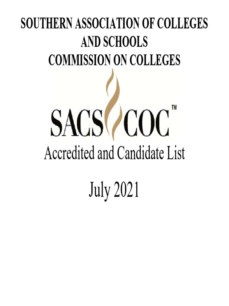 SACSCOC Institutionswebmemlist | PDF | The United States | Higher Education