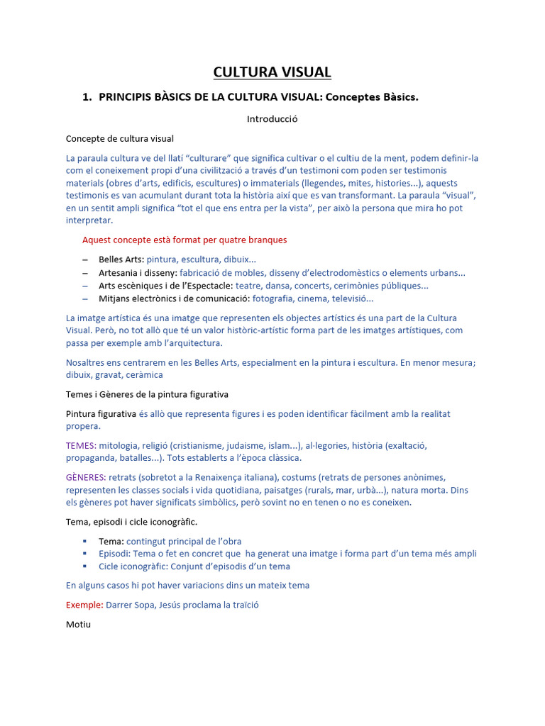 Cultura Visual Tema 1-2 | PDF