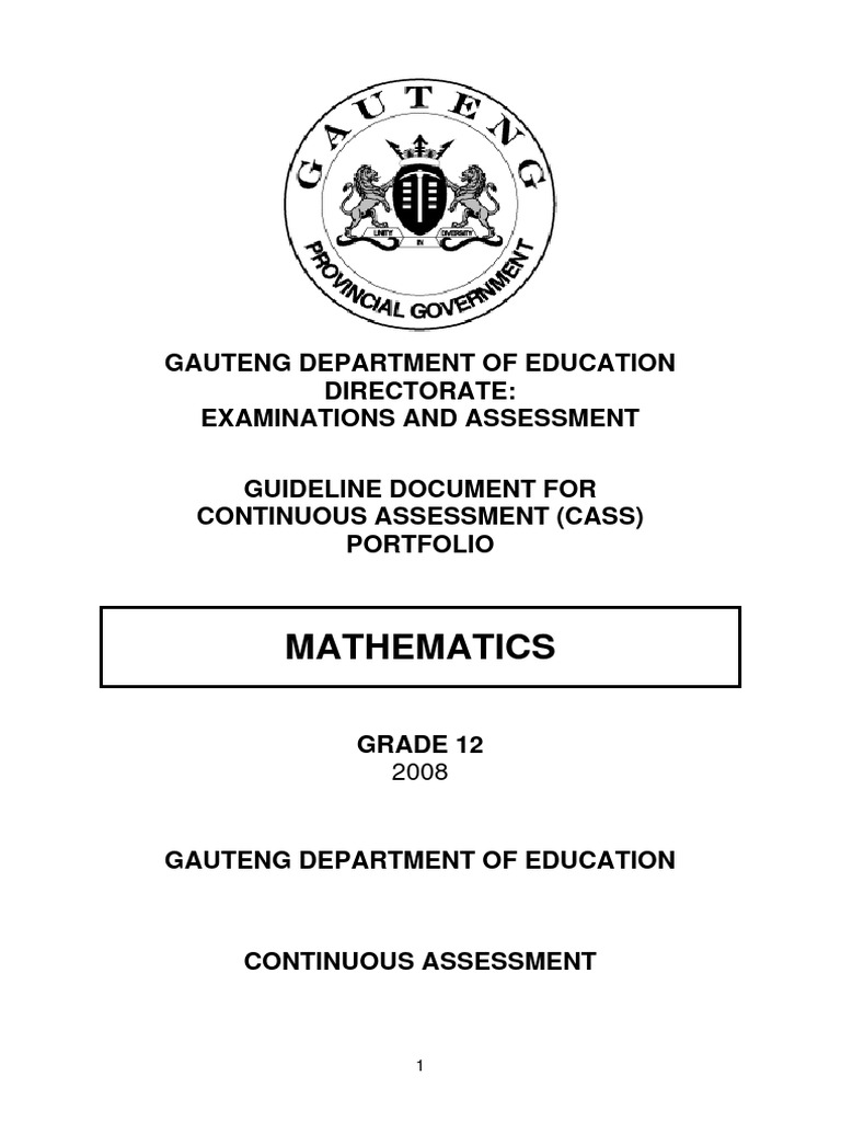 Grade 12 Portfolio Mathematics | PDF | Educational Assessment | Area