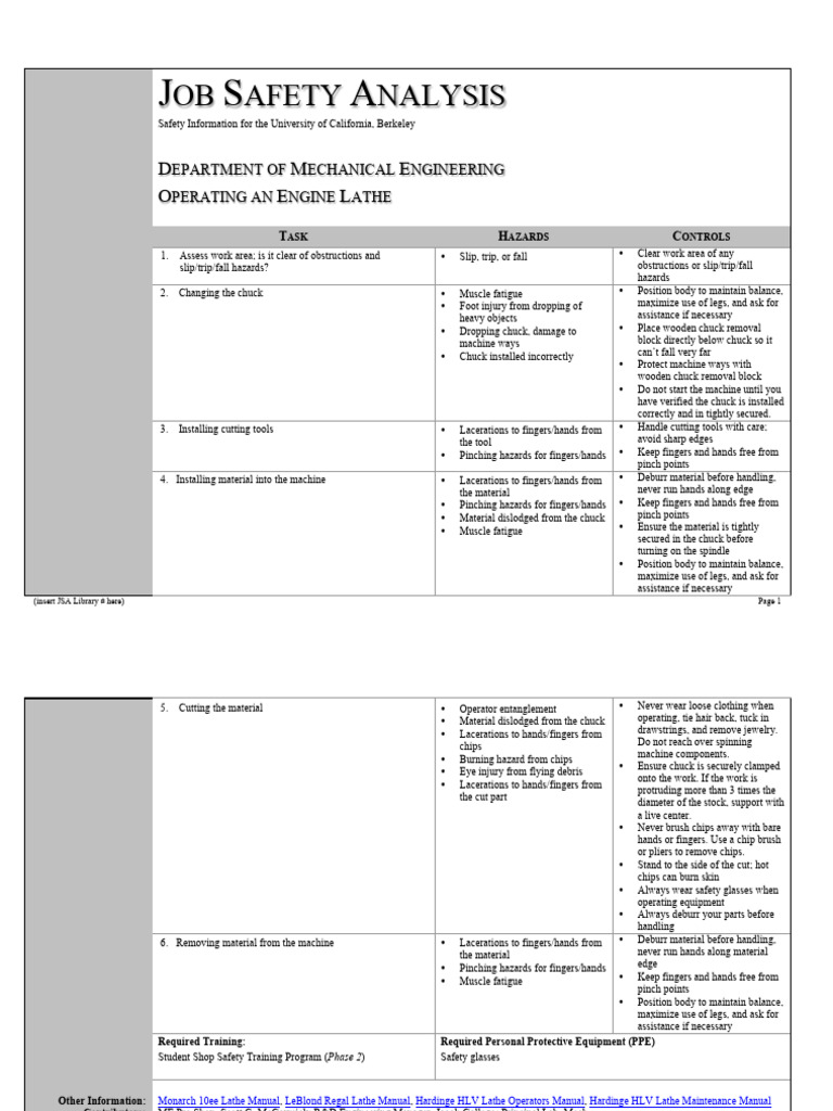 Engine-Lathe-JSA 1 | PDF