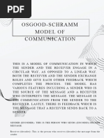 Osgood-Schramm Model of Communication | PDF