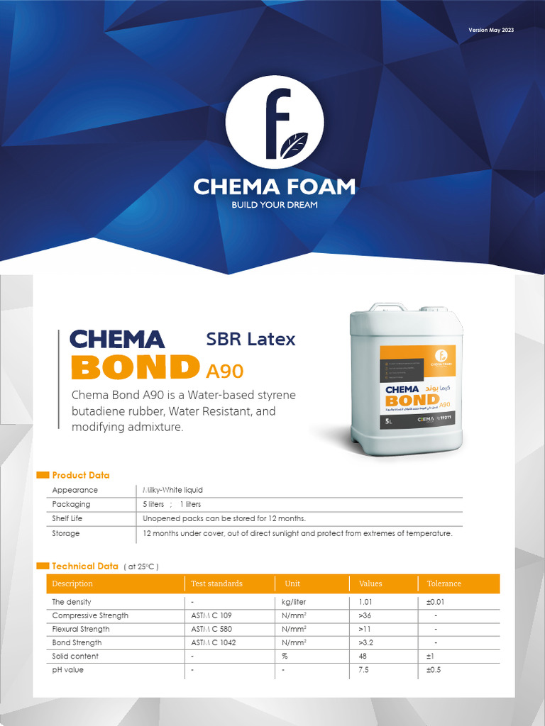 011 Chema Bond A90 DTS SBR Latex | PDF