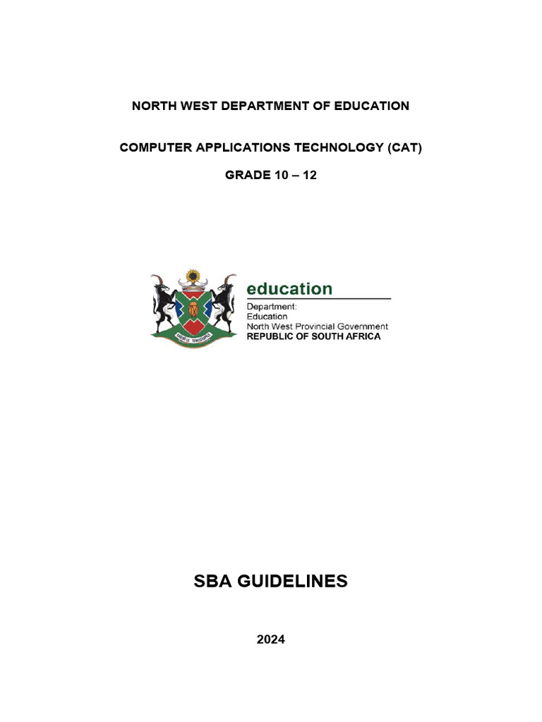 Provincial SBA Guideline 2024 Part - 1 (Files) - 1 | PDF | Educational ...