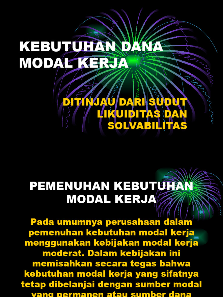 1025036701-Mk 2 Bab Ix Kebutuhan Dana Modal Kerja-1 | PDF