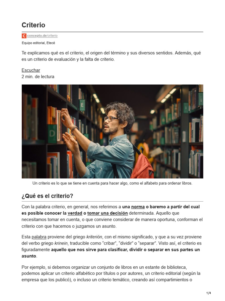 Entendiendo el Criterio | PDF | Evaluación | Palabra