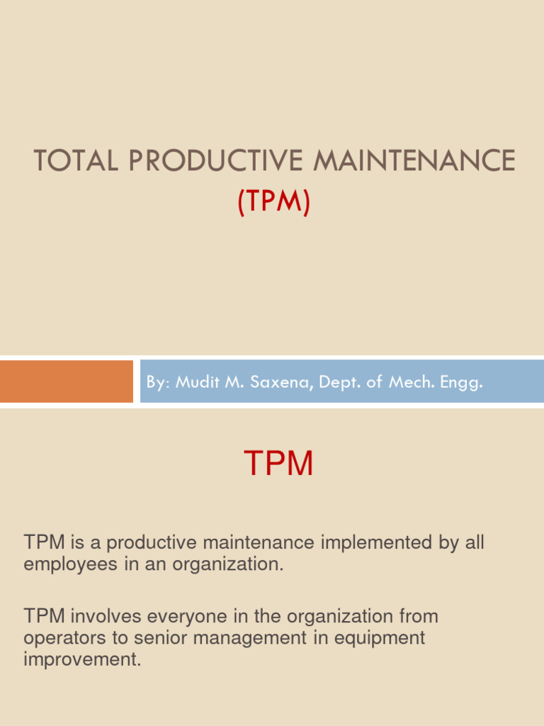 4 2-TPM | PDF | Reliability Engineering | Business