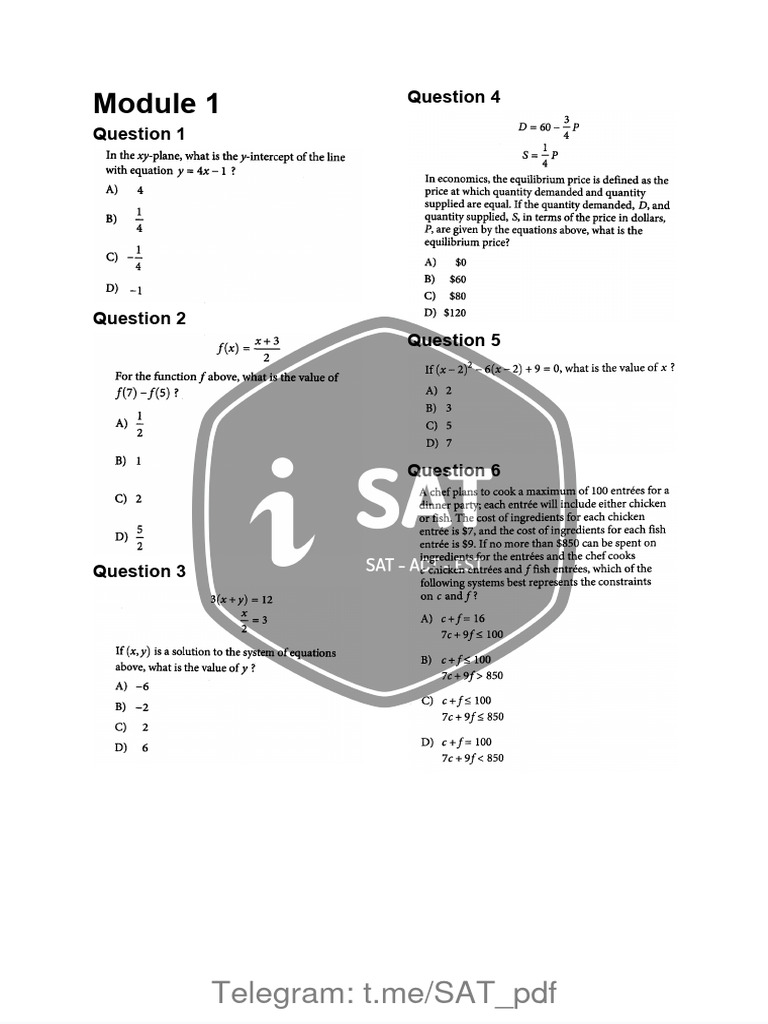 Test Math Module 1 and 2 | PDF