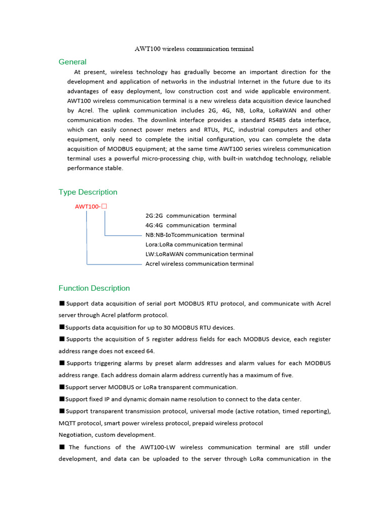 AWT100 Manual | PDF | Computer Terminal | Power Supply