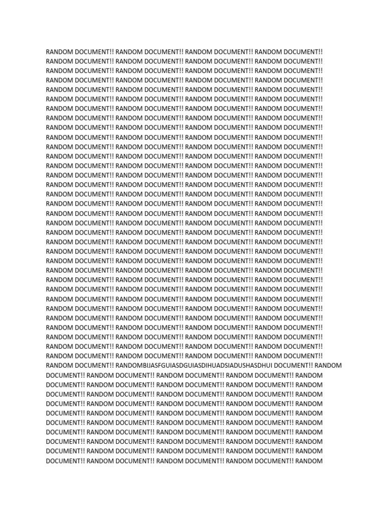 Random Document Compilation | PDF