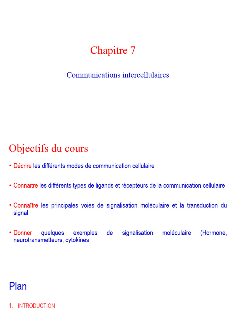 Modes de communication cellulaire | PDF | Signalisation cellulaire ...