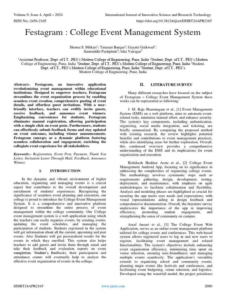 Festagram : College Event Management System | PDF | Login | Graphical User Interfaces