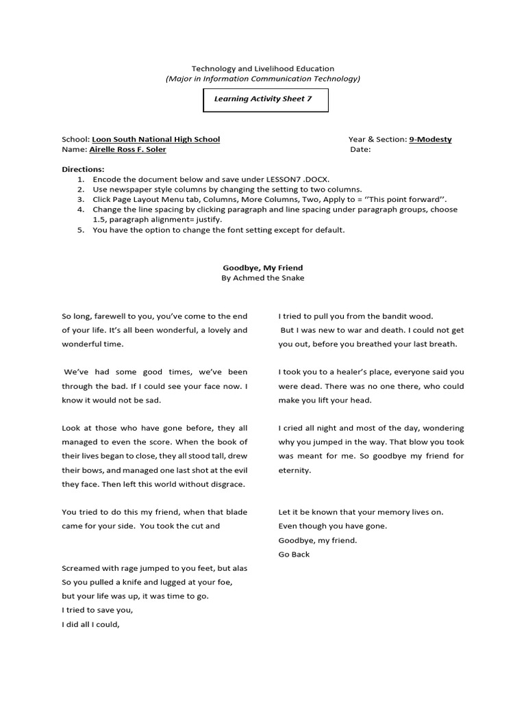 Activity 7 | PDF | Text