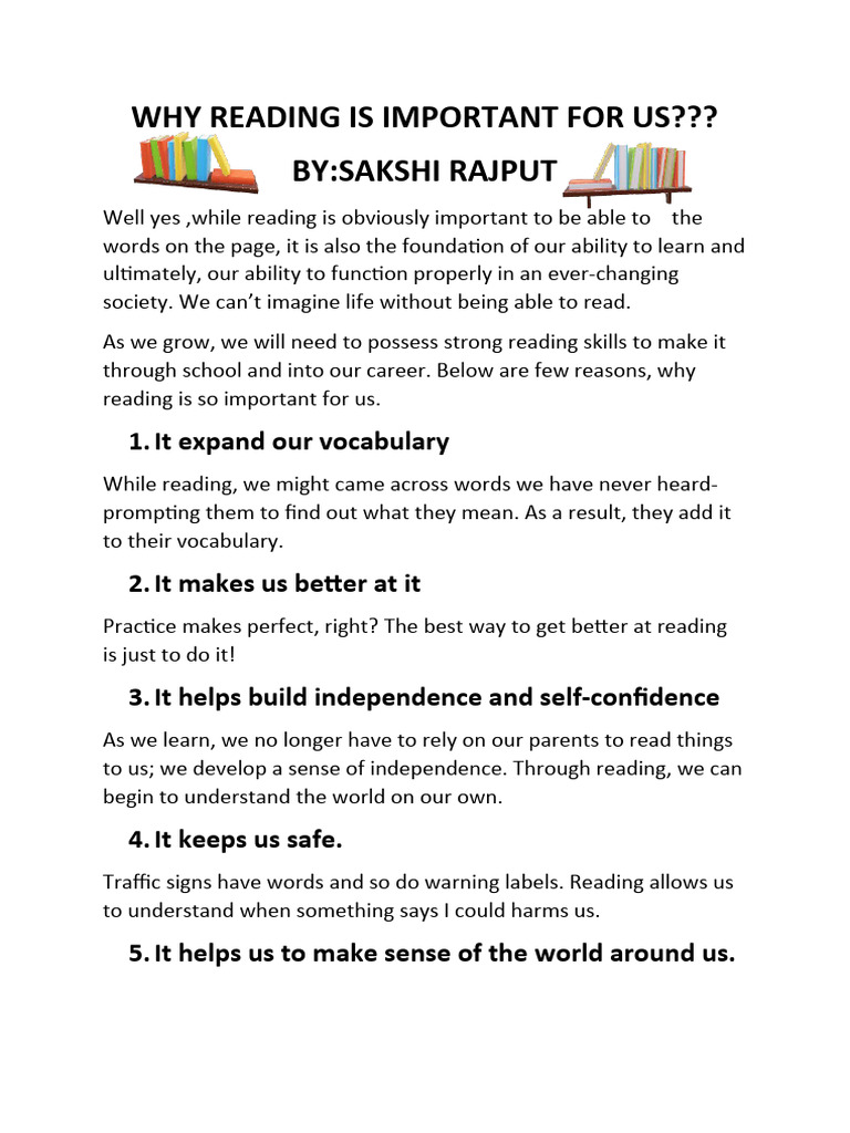 Article - Why Reading Is Important For Us | Download Free PDF | Applied ...
