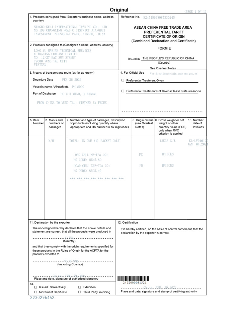 Co, Load Cell Keli | Download Free PDF | International Business | Trade