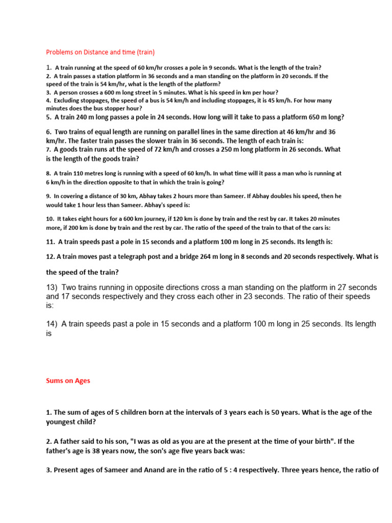 Problems On Math Topics | PDF | Interest | Area