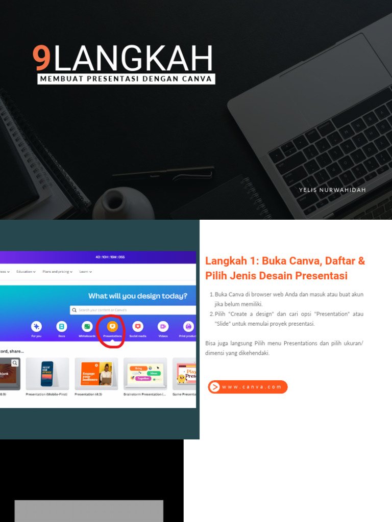 Langkah-Langkah Membuat Presentasi Di Canva | PDF