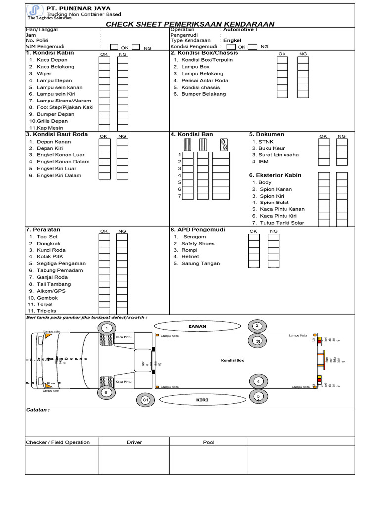 Form Checklist Armada - 1 | PDF
