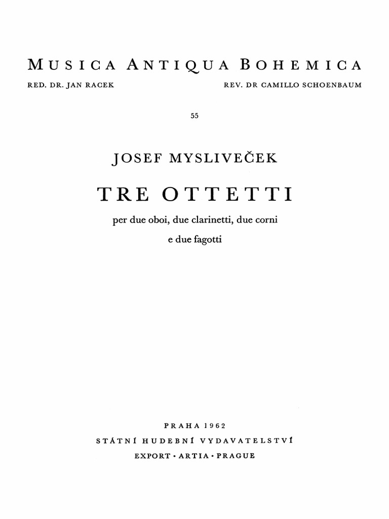 Myslivecek Octets Score-Octeto I | PDF Myslivecek Octets Score-Octeto I | PDF