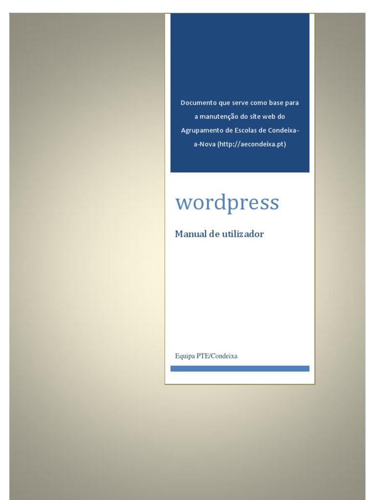 Manual Wordpress | PDF | Janela (informática) | WordPress