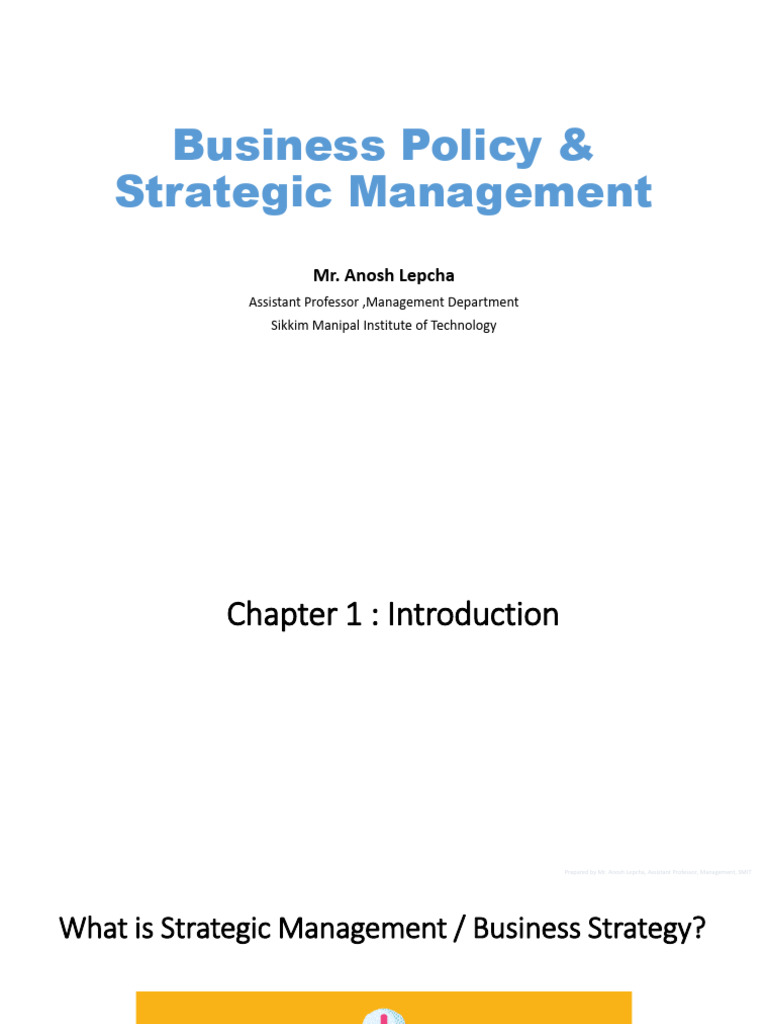 Strategic Management and Business Policy Guide | PDF | Swot Analysis ...
