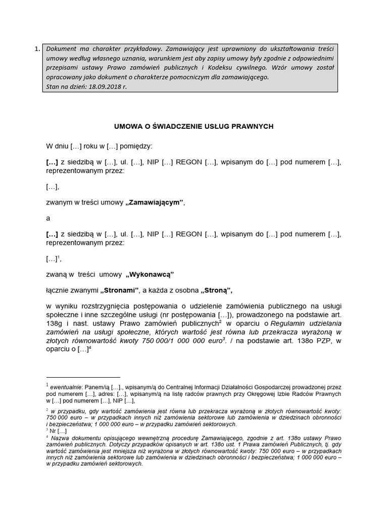 Umowa o Swiadczenie Uslug | PDF Umowa o Swiadczenie Uslug | PDF