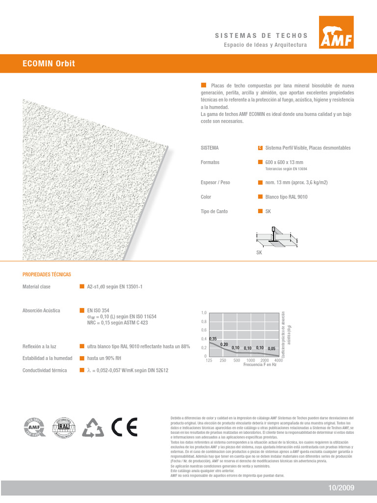 Lafuente Ficha Técnica Ecomin Orbit | PDF