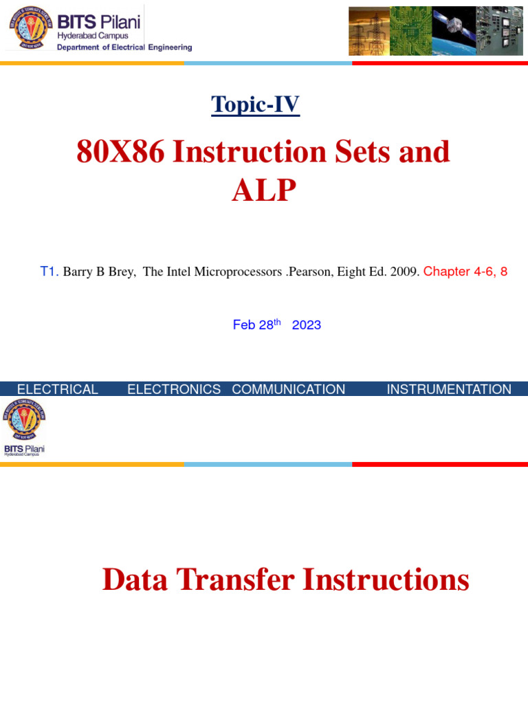 80X86 Instruction Guide | PDF | Input/Output | Pointer (Computer ...