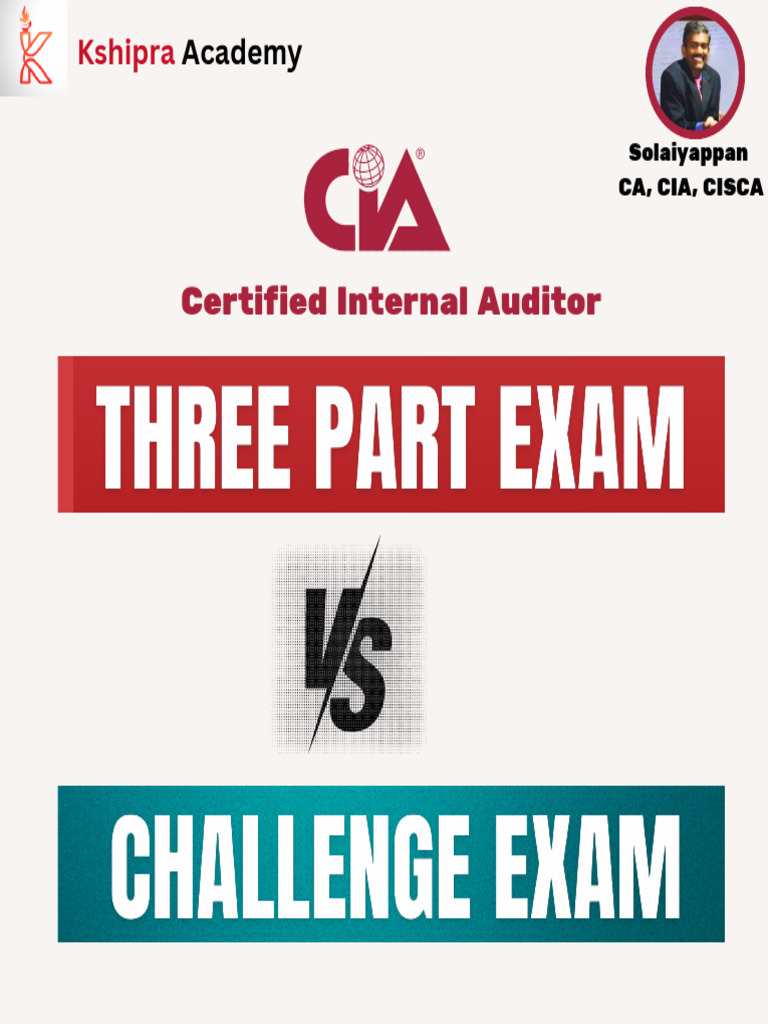 CIA 3 Part vs CIA Challenge.. | PDF | Qualifications | Accounting