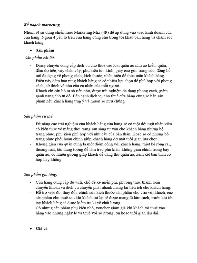 KSKD kế hoạch mkt và bán hàng | PDF