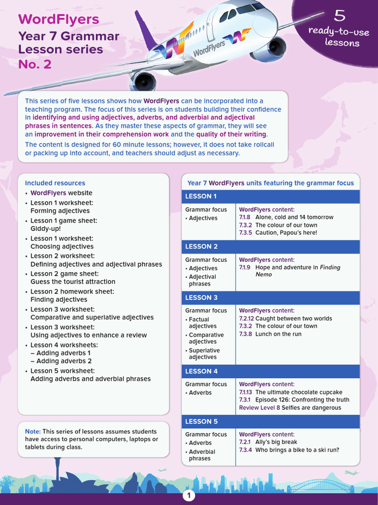 Year 7 Comprehension Sheet Worksheet 2 | Download Free PDF | Adjective ...