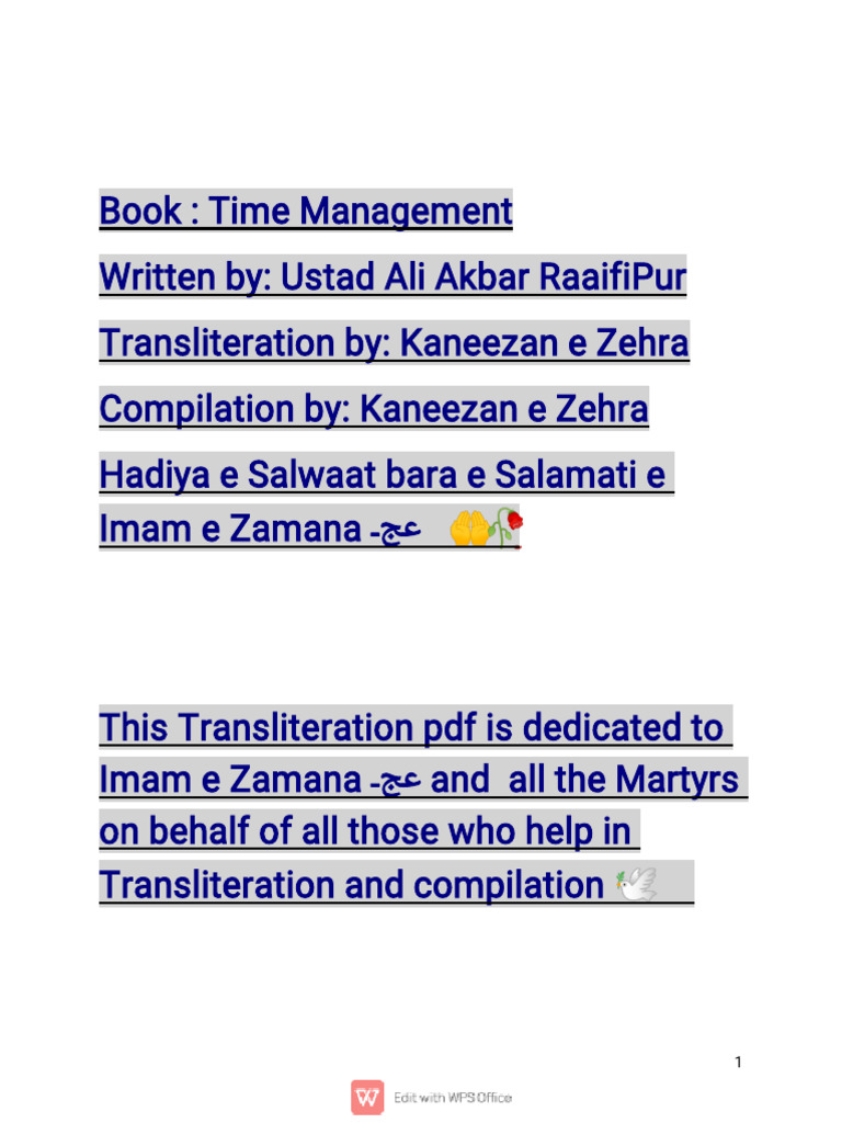 Time Management PDF | Download Free PDF | Abrahamic Religions | Semitic ...