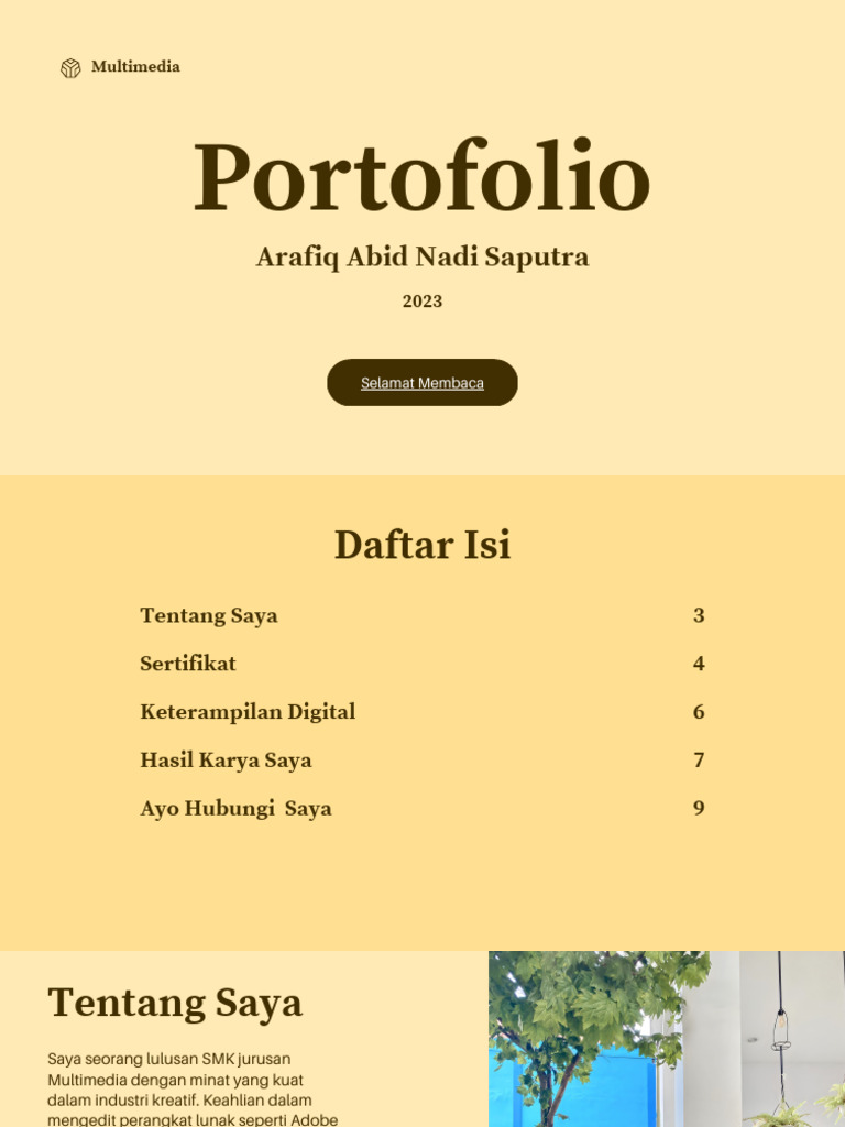 Portofolio Arafiq Abid | PDF