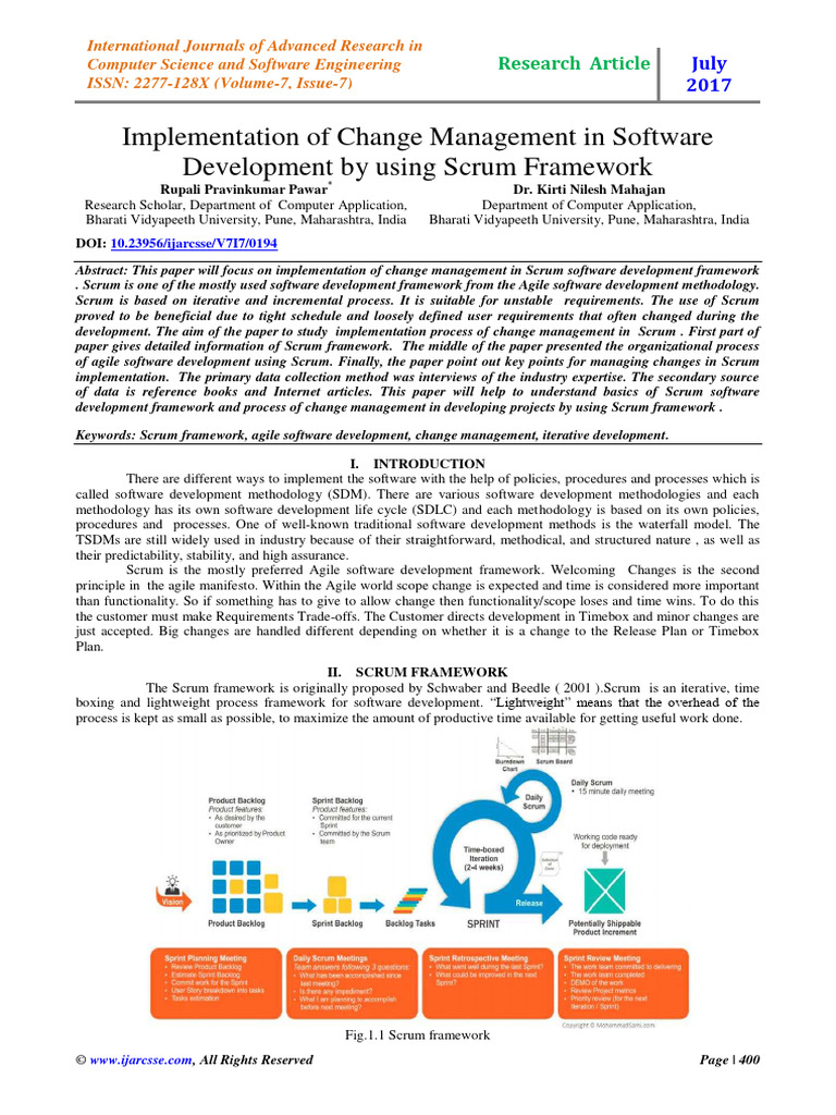 Implementation_of_Change_Management_in_S (1) | PDF | Scrum (Software Development) | Software ...