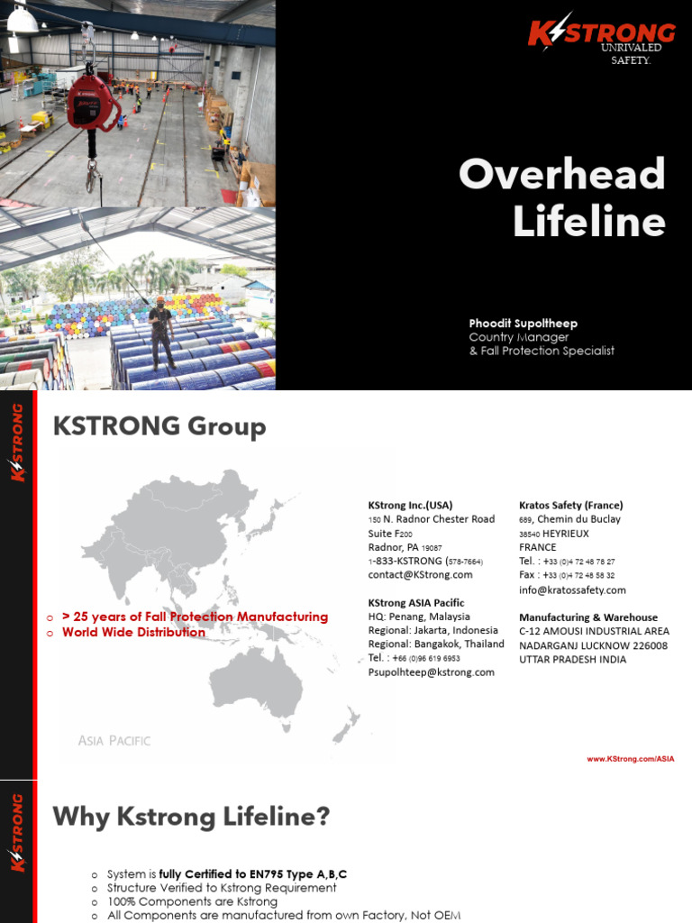Kstrong - Over Head Lifeline | PDF