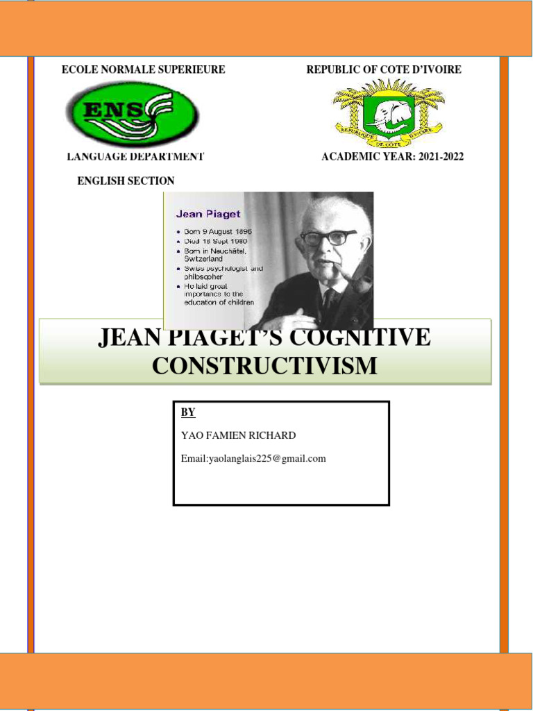 Piaget's Cognitive Constructivism Guide | PDF | Constructivism ...