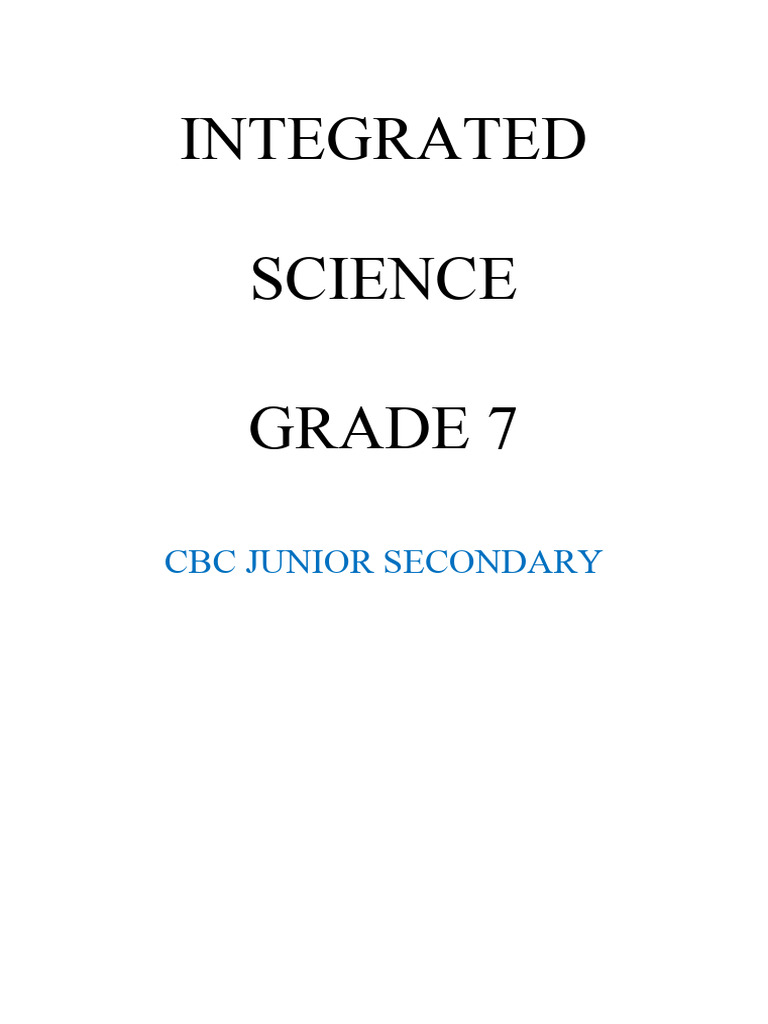 Integrated Science Grade 7 Notes | PDF | Filtration | Mixture Integrated Science Grade 7 Notes | PDF | Filtration | Mixture