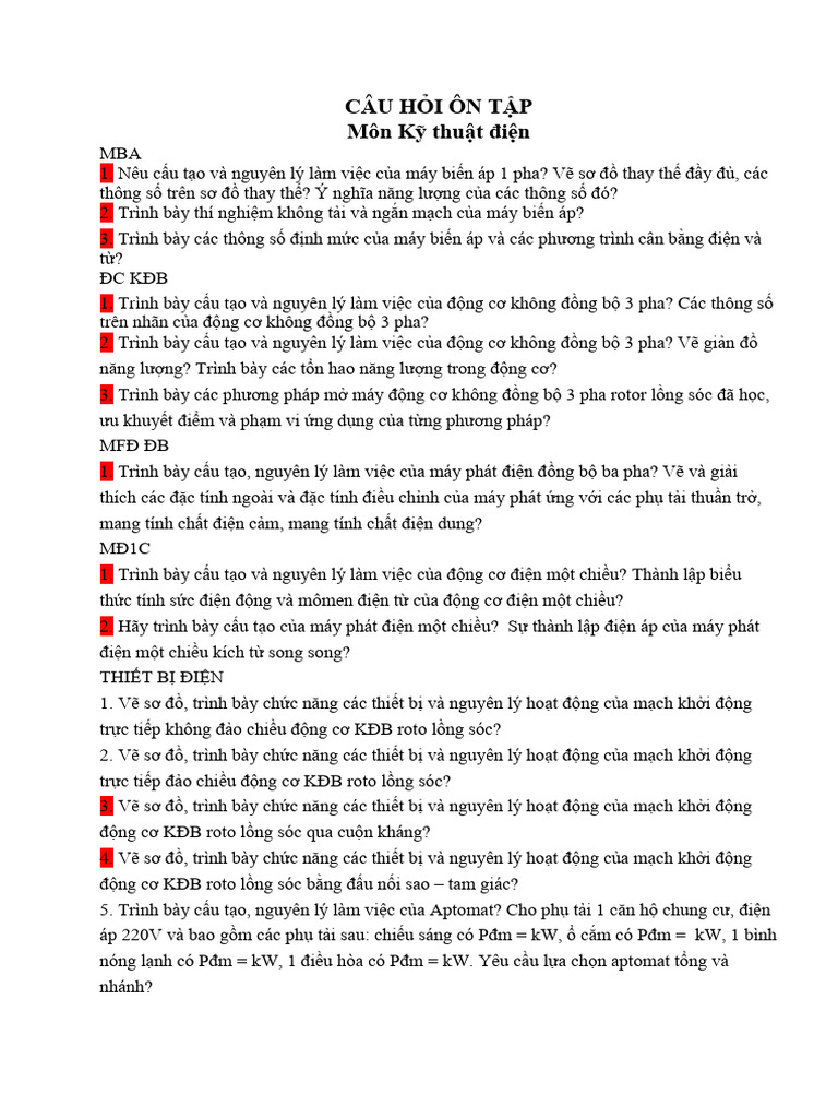 De cuong on tap (2024) - ksl | PDF