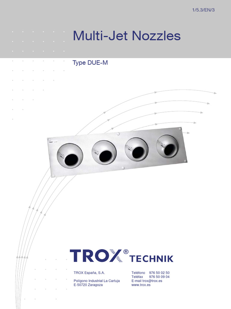 Duvalice Set TROX | PDF | Nozzle | Mechanical Engineering