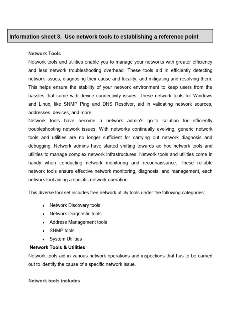 Use Network Tools | Download Free PDF | Computer Network | Troubleshooting