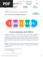 SMILE Poetry Analysis Worksheet | PDF | Poetry | Rhyme