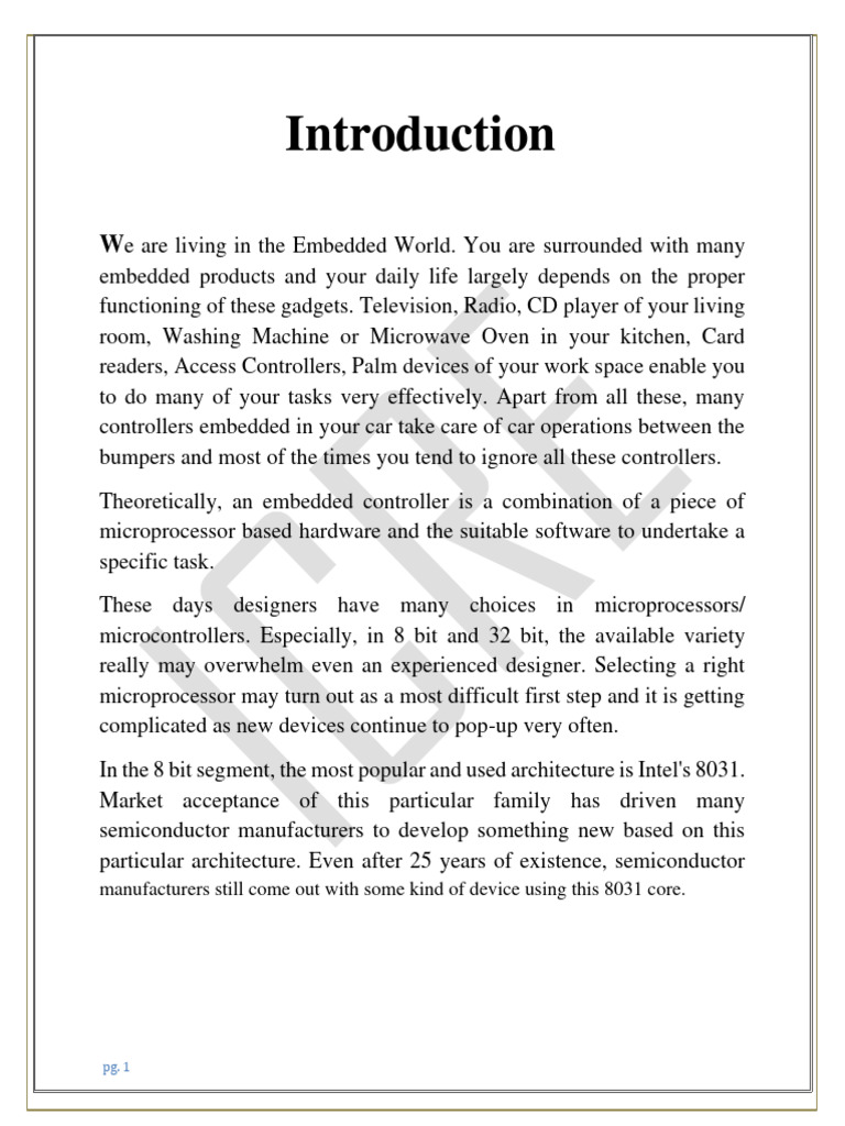 Dem Report On 8051 Microprocessor | PDF | Microcontroller | Random Access Memory