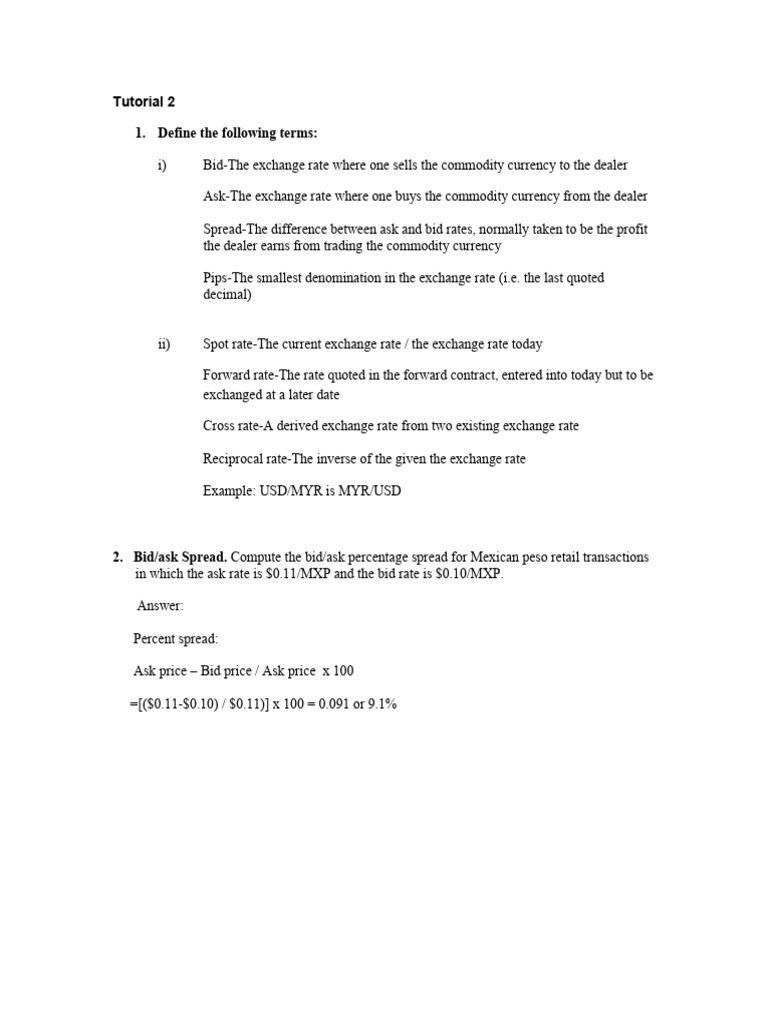 Tutorial 2 Solutions Updated Pdf