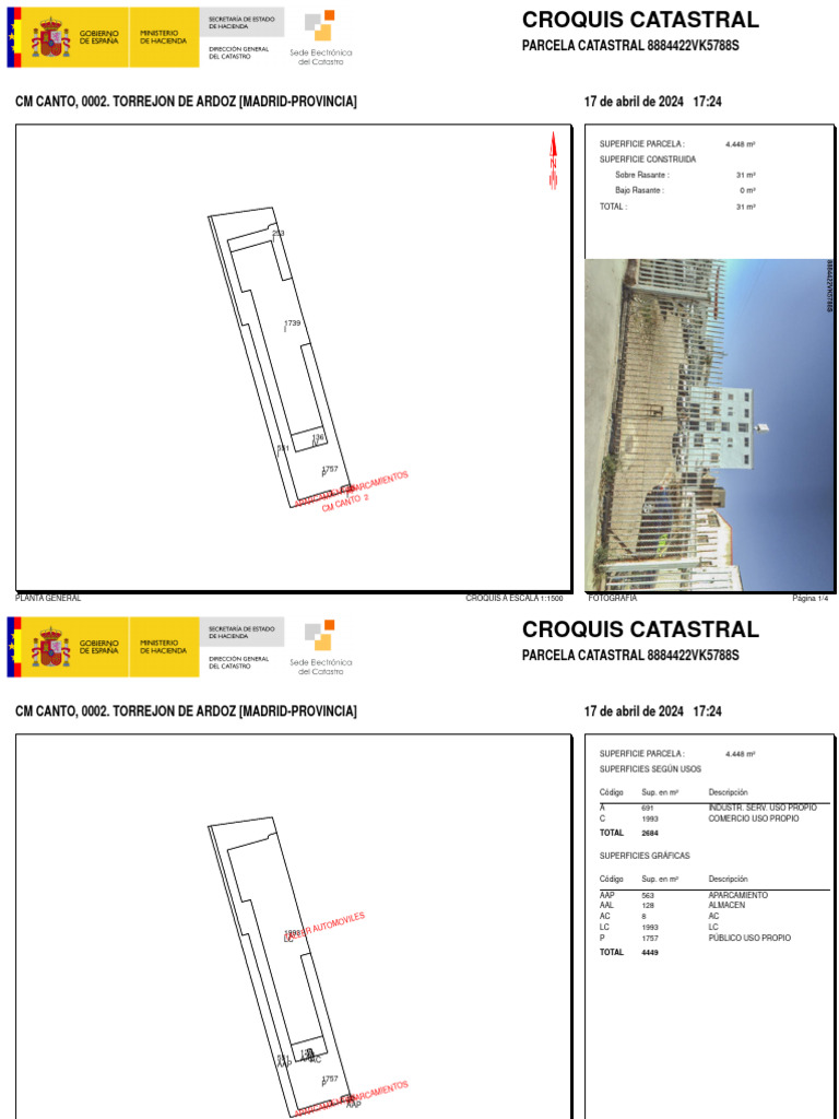 Croquis Catastral Parcela 8884422VK5788S | PDF