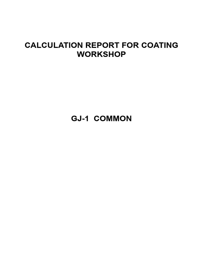 GJ-1 Coating Workshop Calculation Report | PDF | Beam (Structure ...